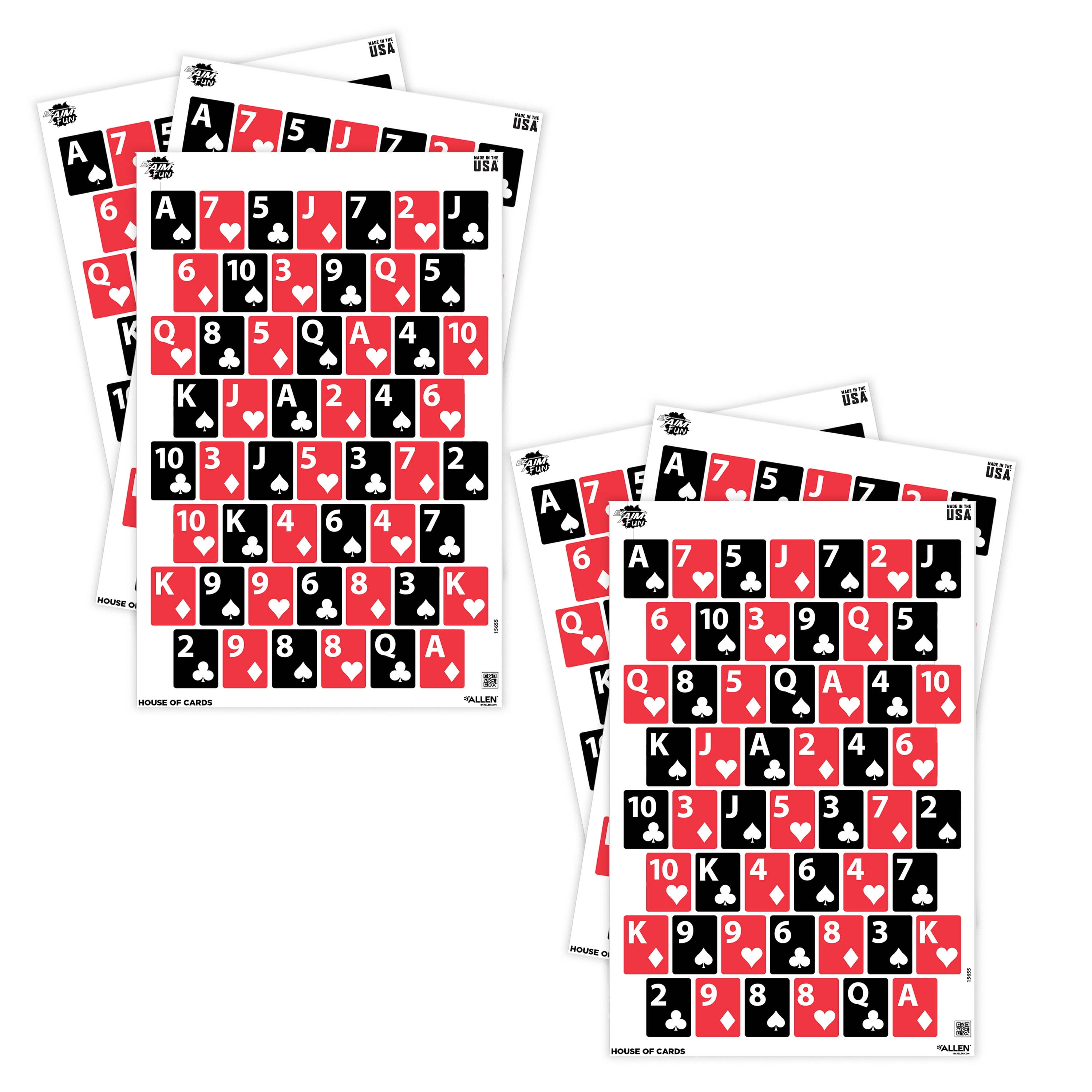 Ez Aim Fun Paper Shooting Targets, House of Cards, 23" x 35", 3-Pack ...