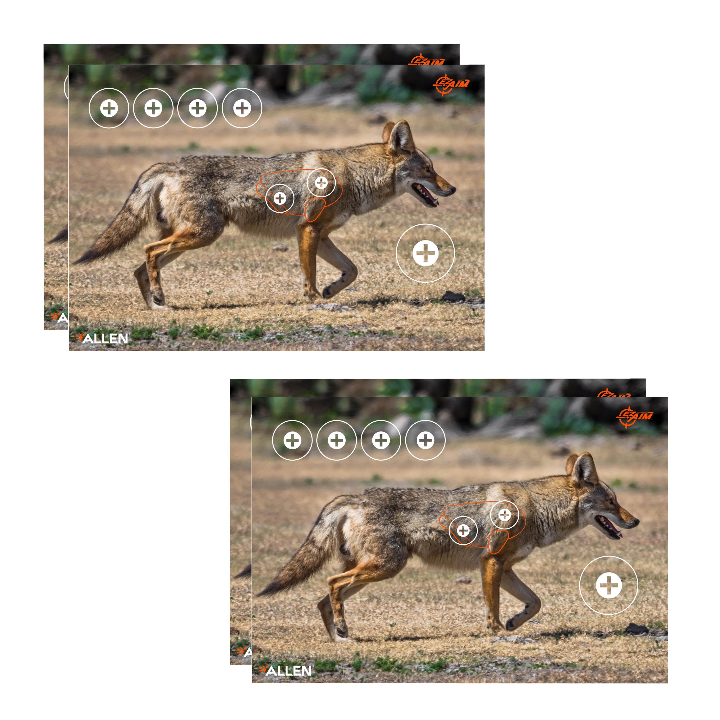 Aim Paper Shooting Targets - Coyote Silhouette - 35x25 Inches - Walmart.com