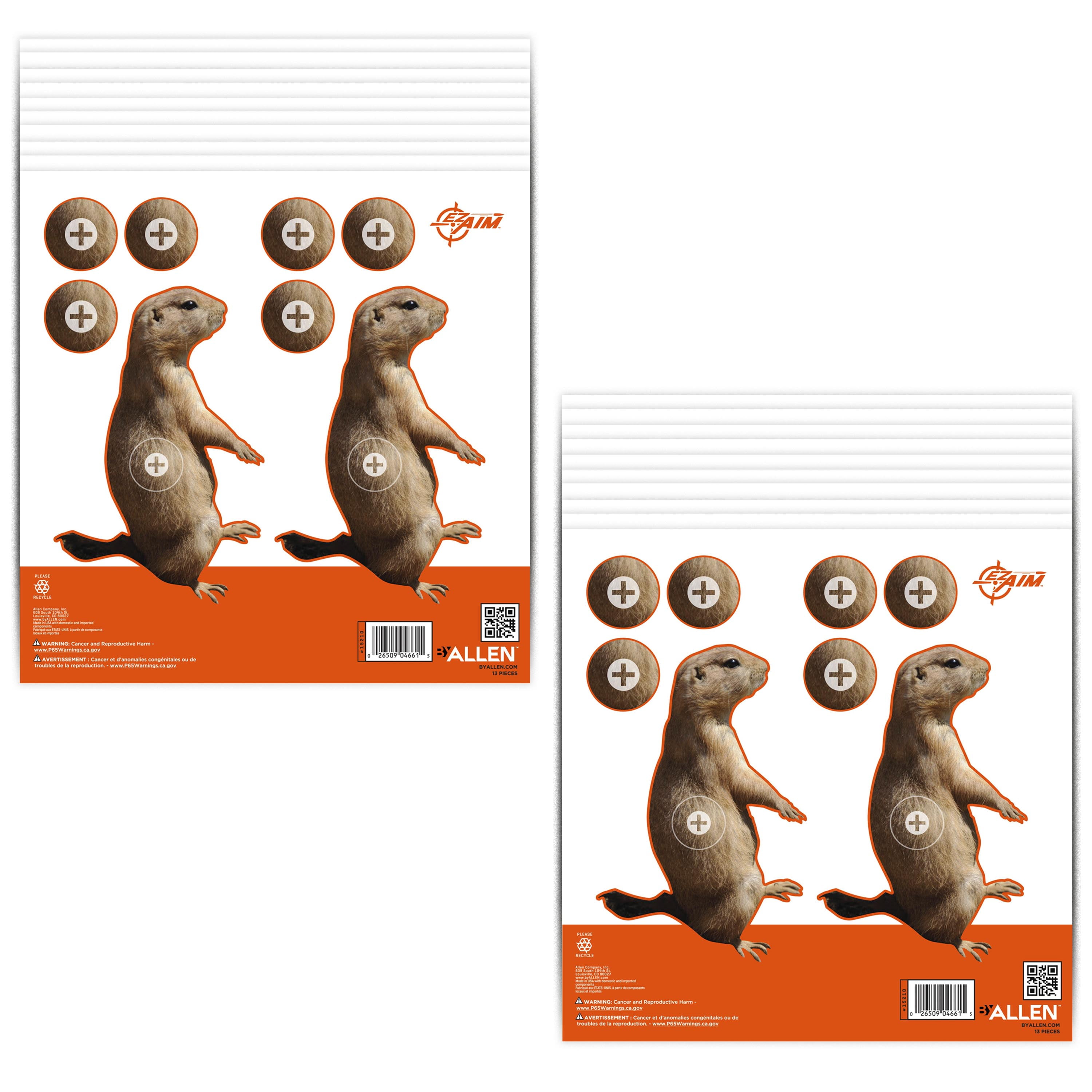 Ez Aim Prairie Dog Shooting Targets, 8 In Square, 13-Pack, 2 Pack ...