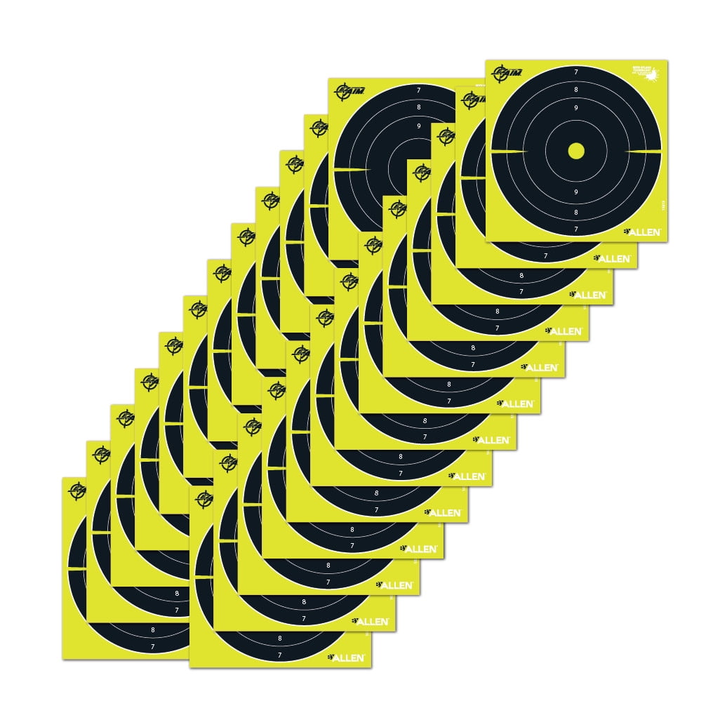 Ez Aim Splash Bullseye Paper Shooting Targets, 8"W x 8"H, 25-Pack ...