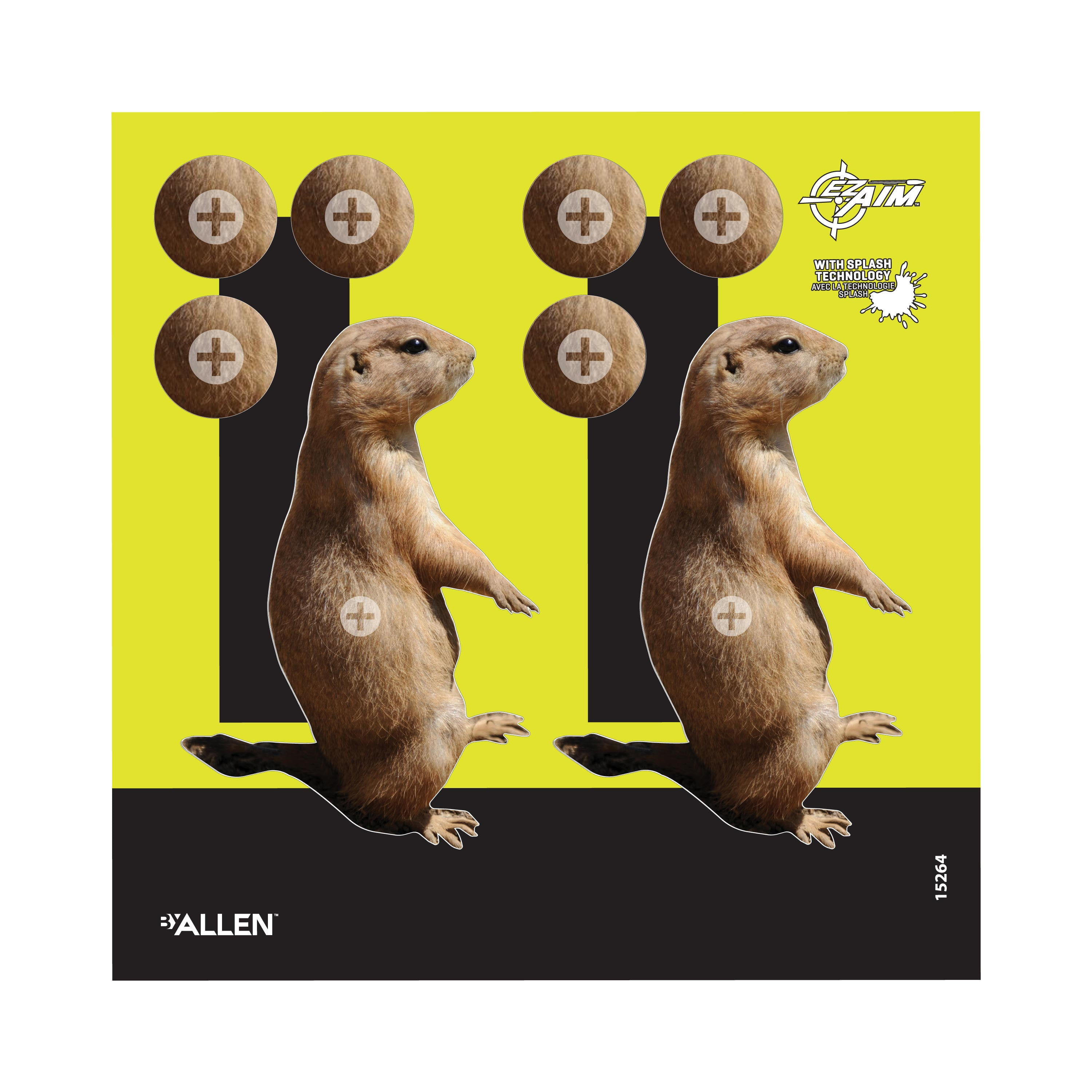 Ez Aim Splash Reactive Paper Shooting Targets, Prairie Dog Target, 8" x ...