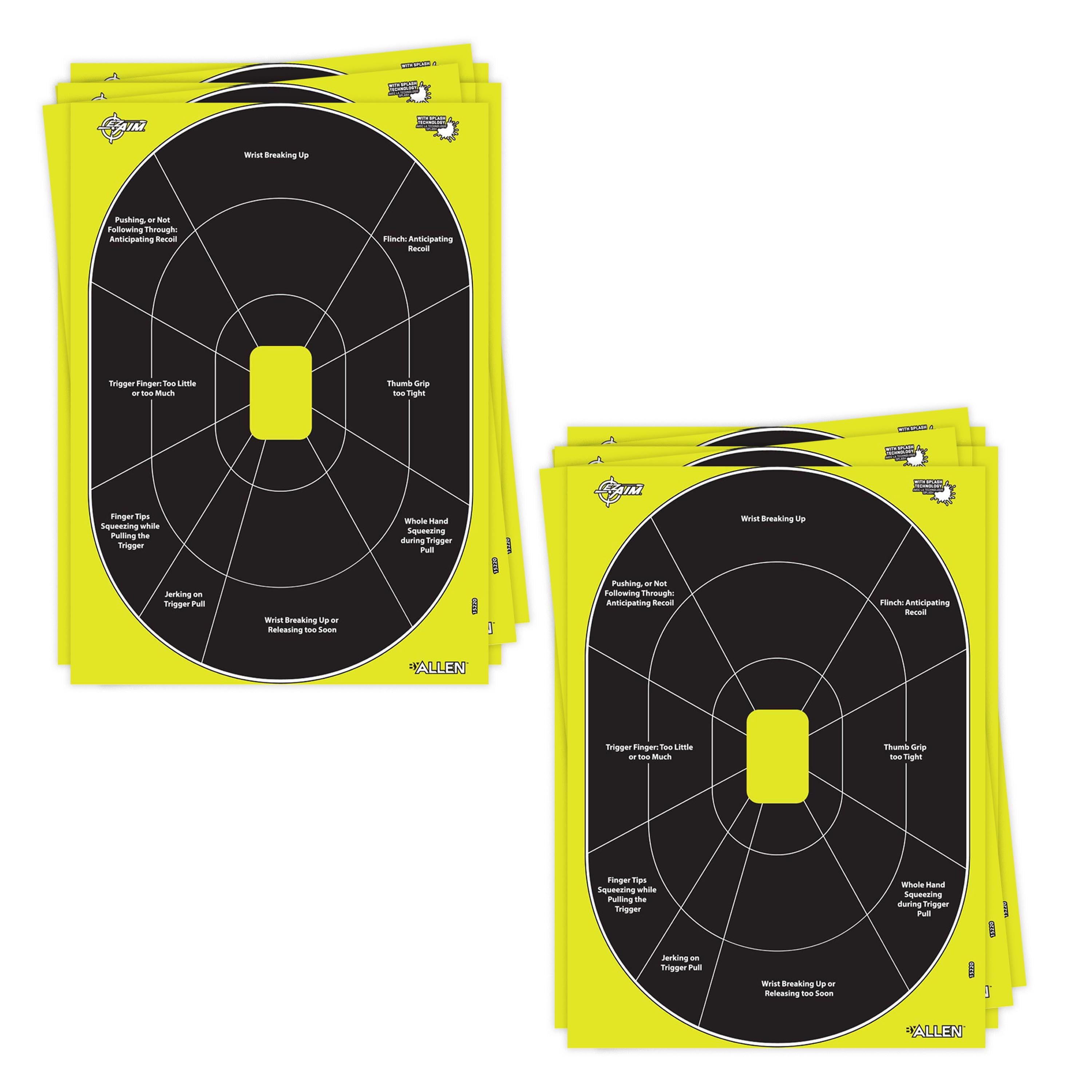 Ez Aim Splash Reactive Paper Shooting Targets by Allen Company, Firearm ...