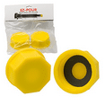 Ez-POUR Yellow Coarse Thread Solid Base Cap for Storage gas Cans (Pack ...