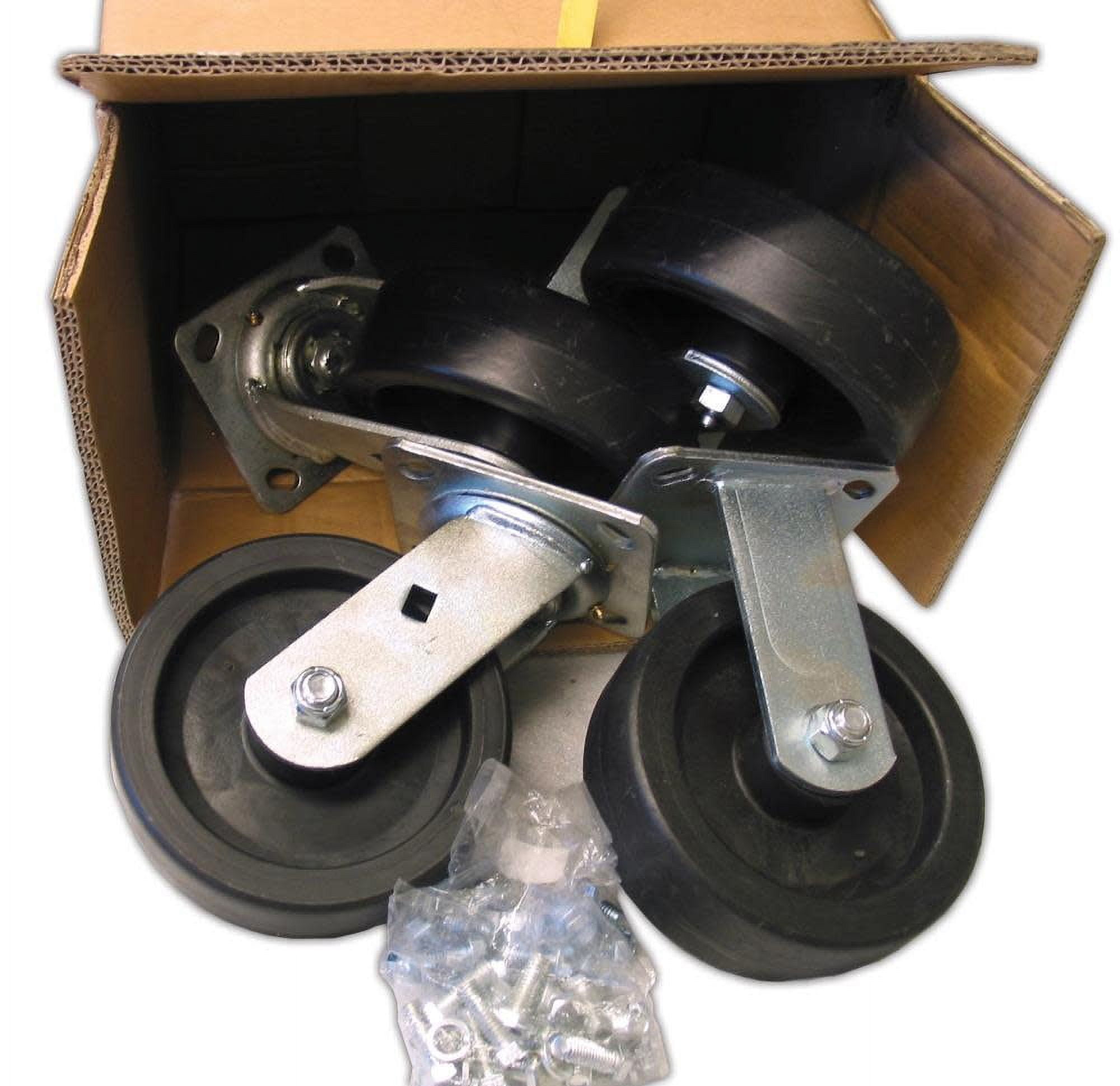 Ez Roll Casters 5In Caster Set 3200Lb Capacity Brakes Polyolefin ...