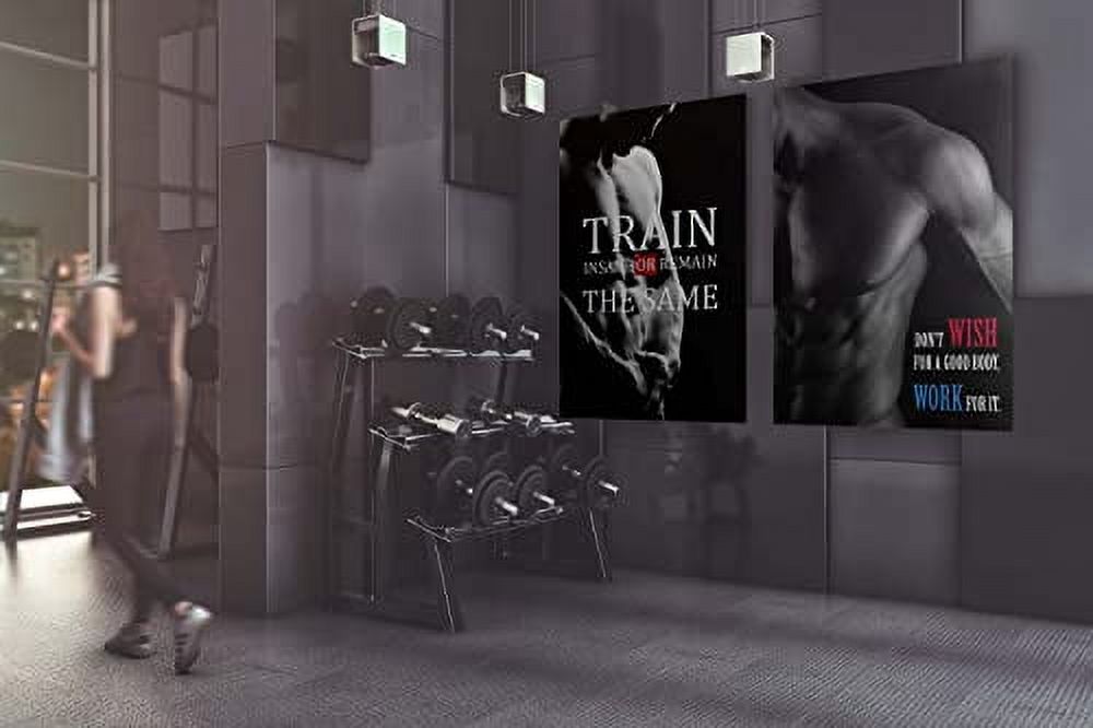 EzPosterPrints - Bodybuilding Men Girl Fitness Workout Quotes ...