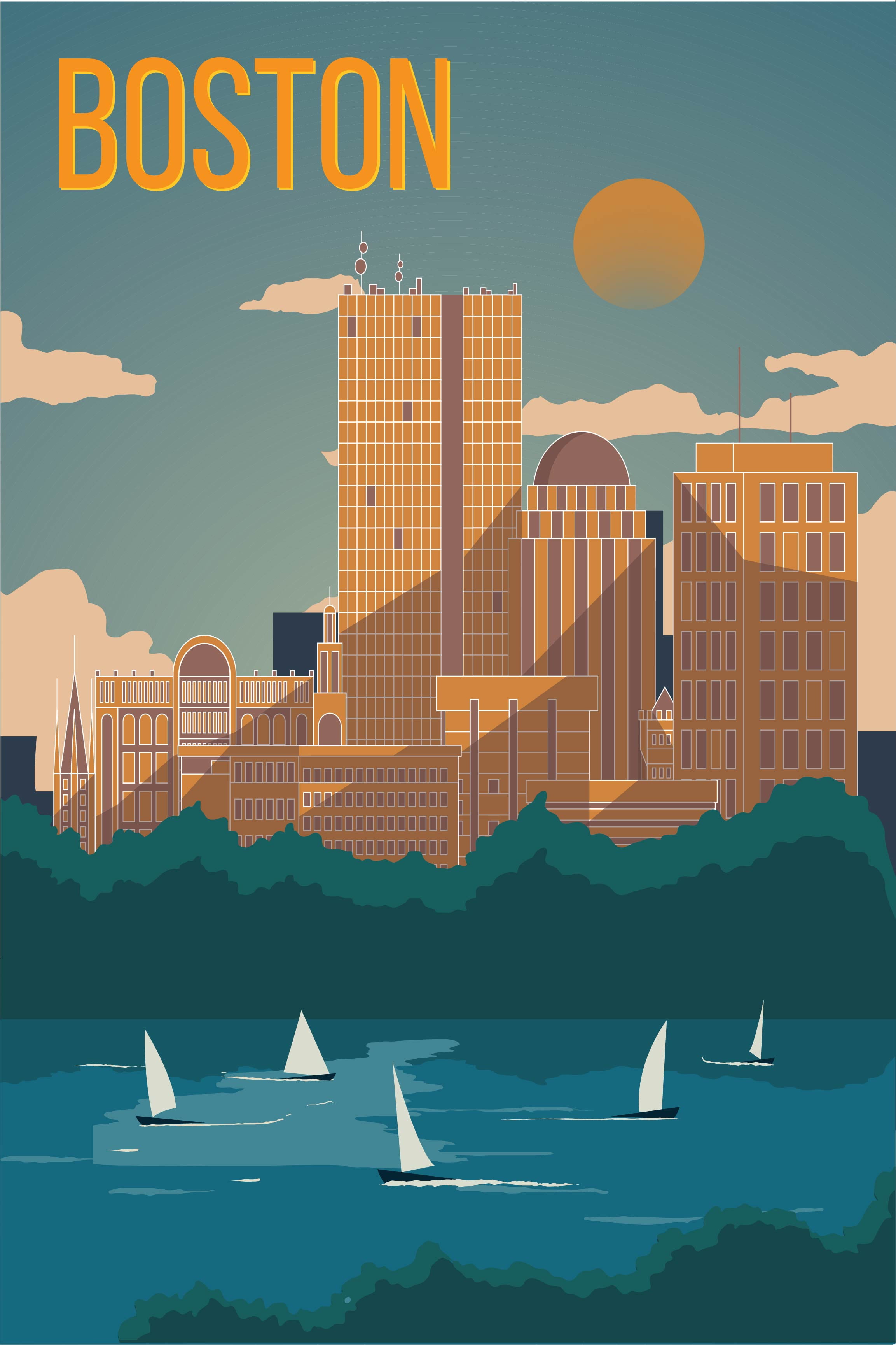 EzPosterPrints - Retro World Famous City Posters - Decorative, Vintage ...