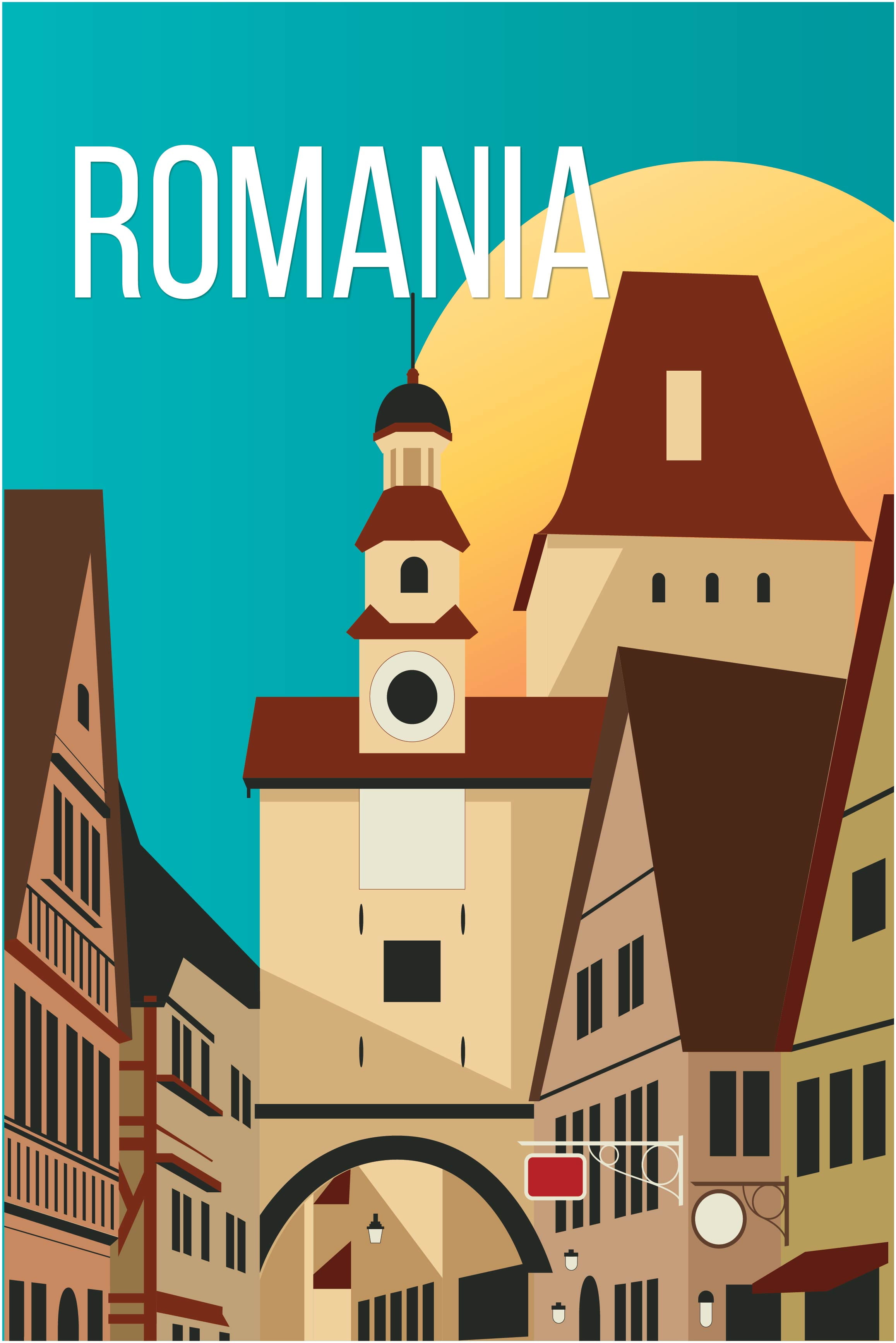 EzPosterPrints - Retro World Famous City Posters - Decorative, Vintage ...