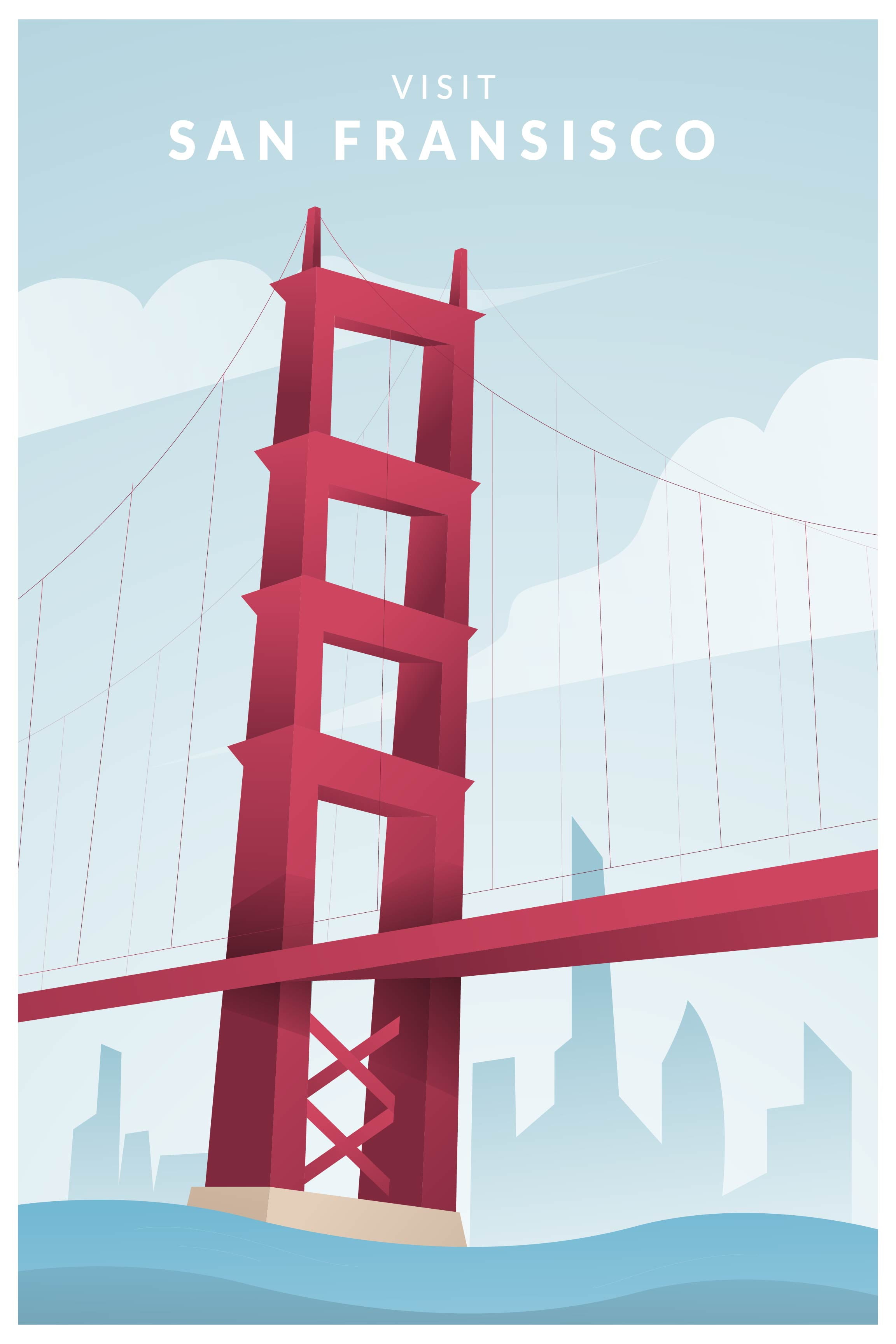 EzPosterPrints - Retro World Famous City Posters - Decorative, Vintage ...