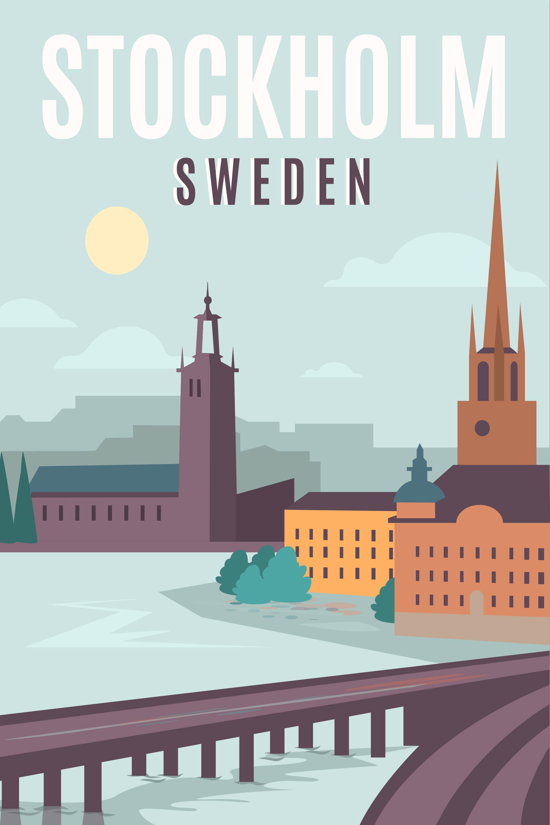 EzPosterPrints - Retro World Famous City Posters - Decorative, Vintage ...