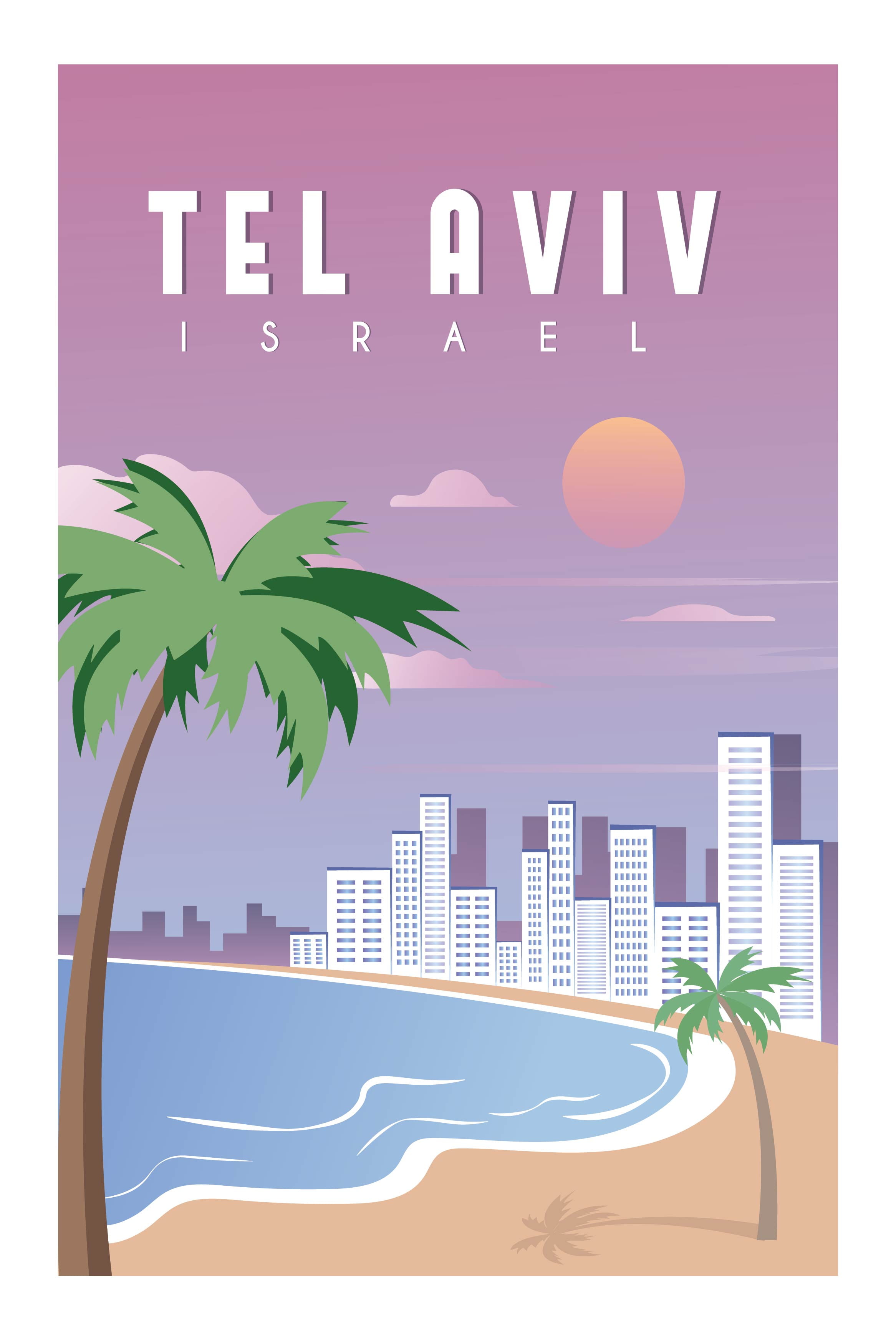 EzPosterPrints - Retro World Famous City Posters - Decorative, Vintage ...