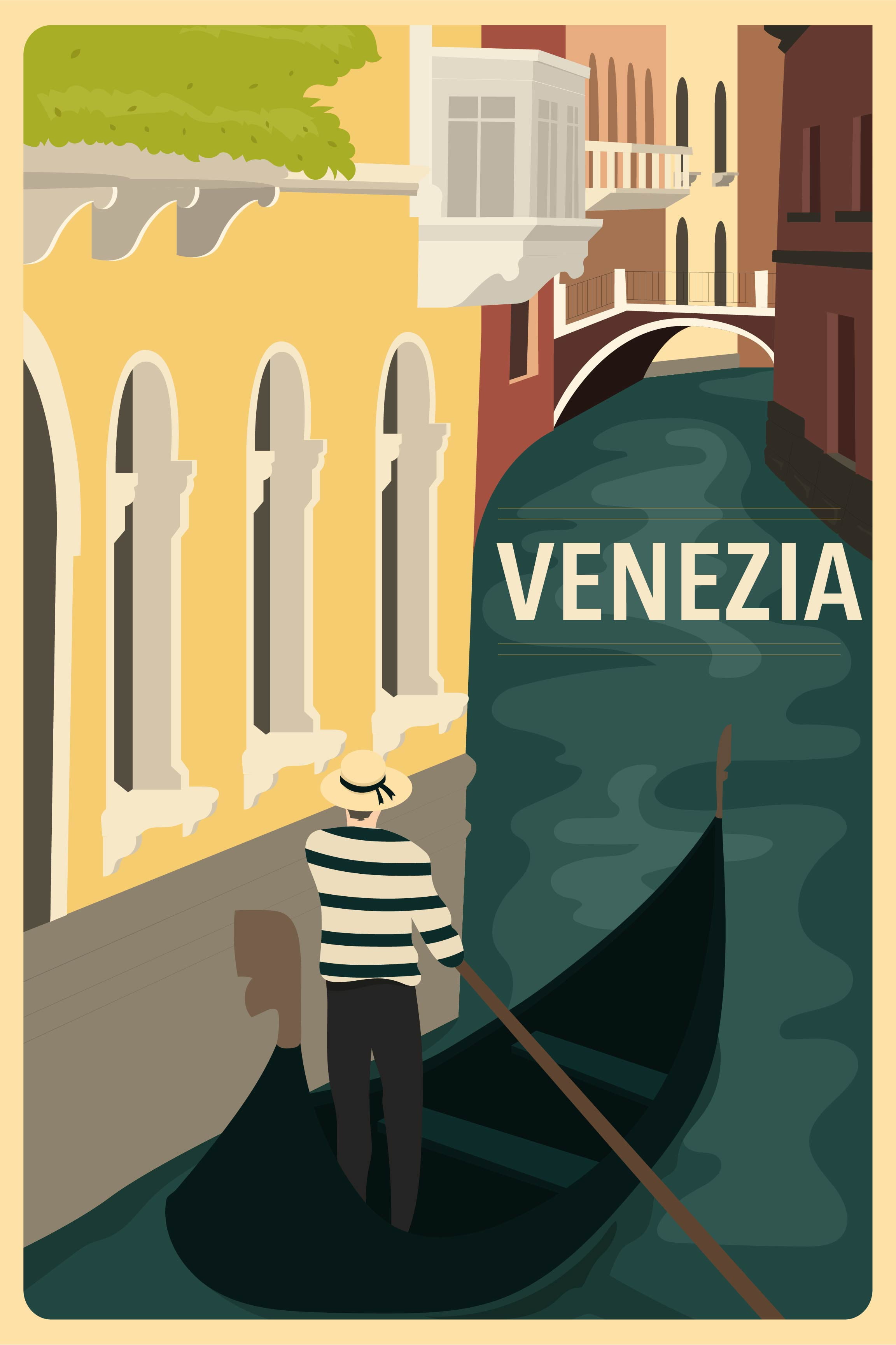 EzPosterPrints - Retro World Famous City Posters - Decorative, Vintage ...