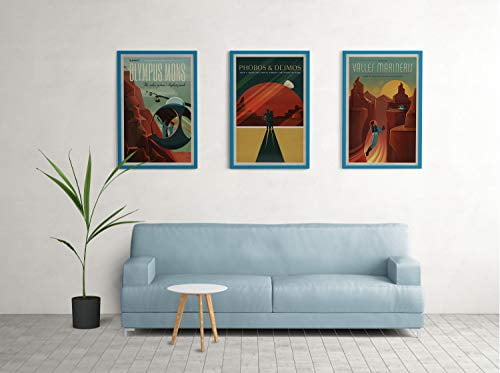 EzPosterPrints - SpaceX Vintage Space Travel Posters - 3 Pieces Space ...