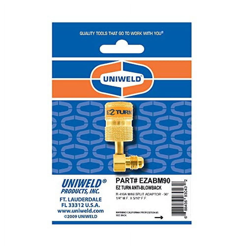 Ezabm90 Ez Turn® Anti Blowback R410A Mini Split Adapter, M.F. X 5/16 ...