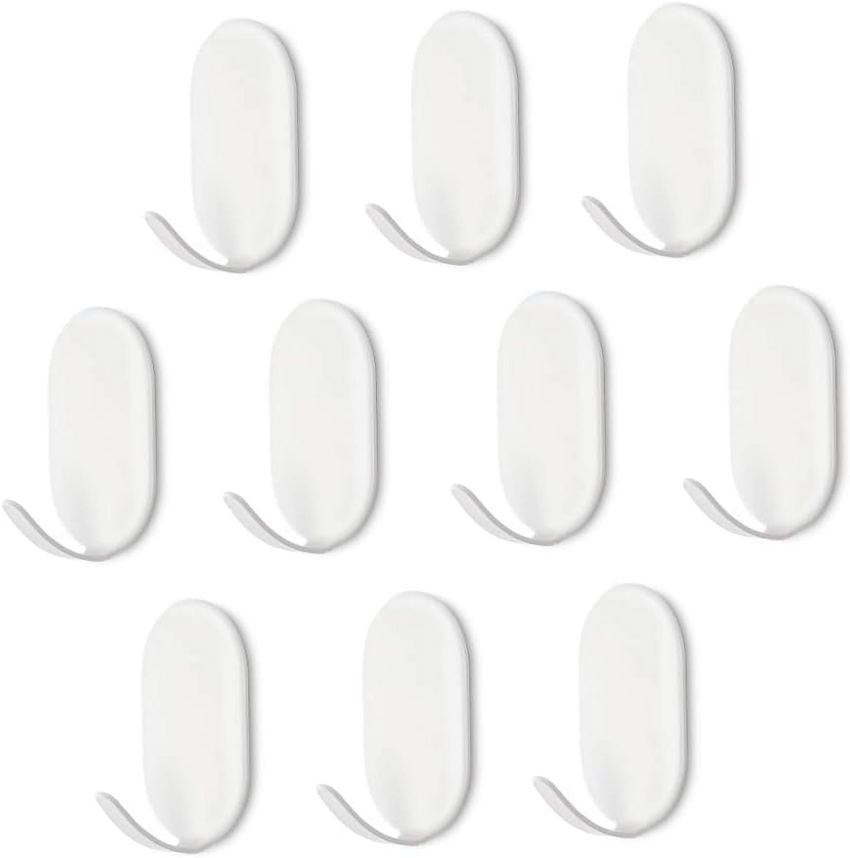 eZAKKA 10 Pack Heavy Duty Self Adhesive Wall Hooks, Sticky Plastic ...
