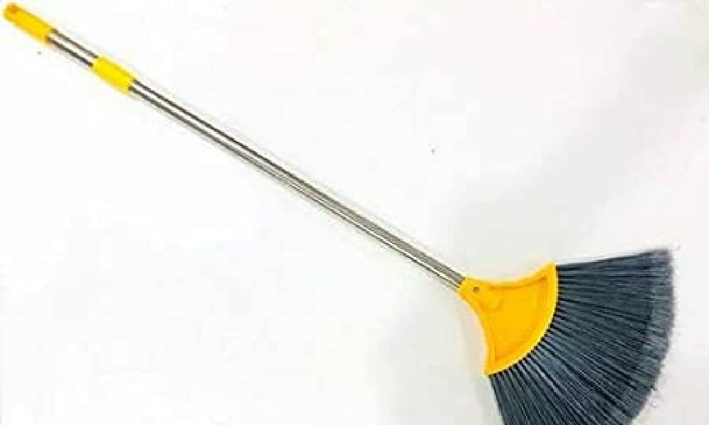 Ezalla Web COB Broom 5 ft Pack of 1 Broom with Long Stainless Steel Rod ...