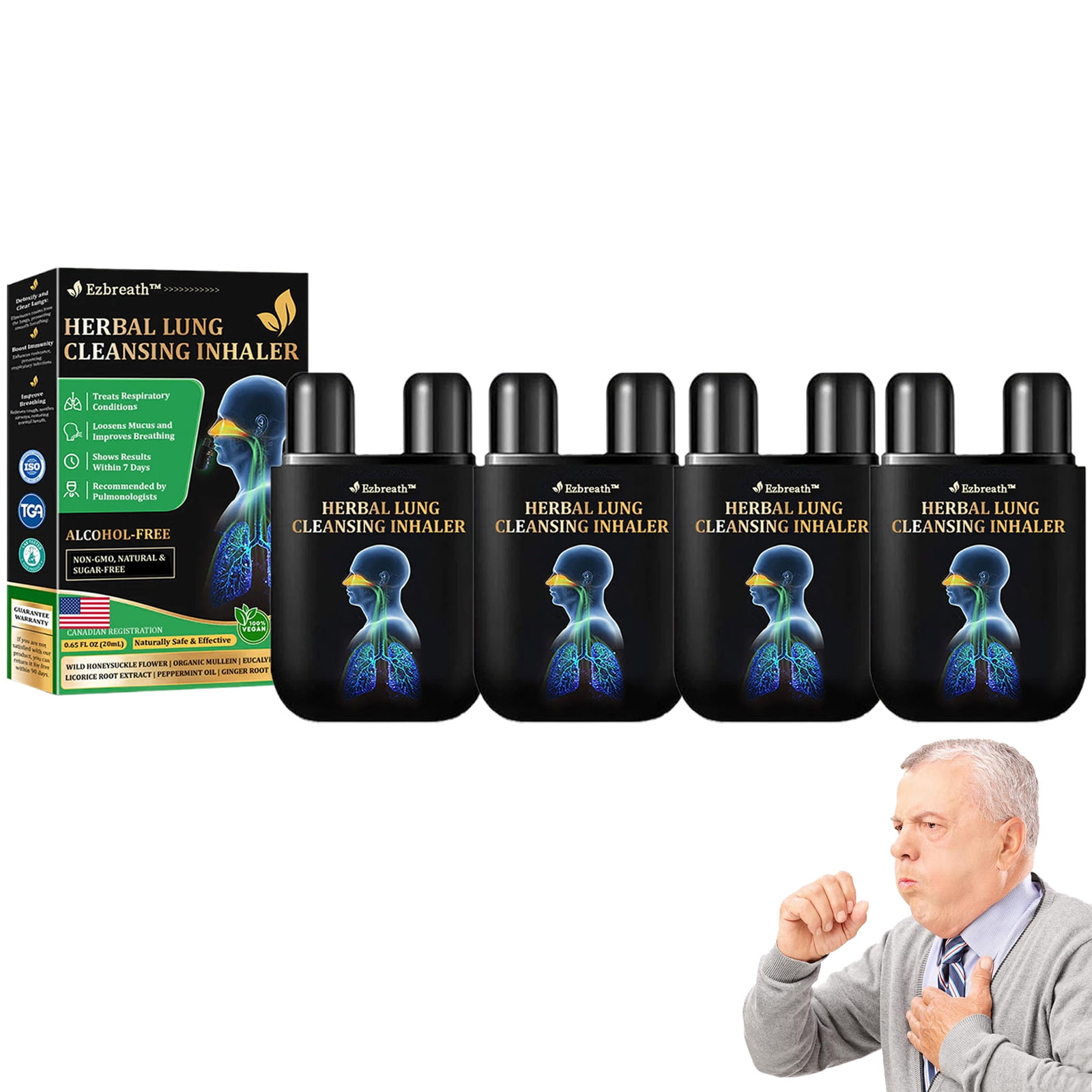 Ezbreath Respiratory Cleansing Aerosolizer,Cleanse & Breathe (4 ...