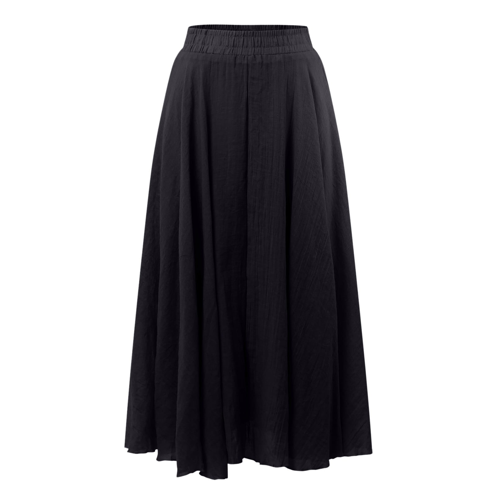 Ezcosplay Women Bohemian Beach A Line Dress Double Layer Elastic Waist