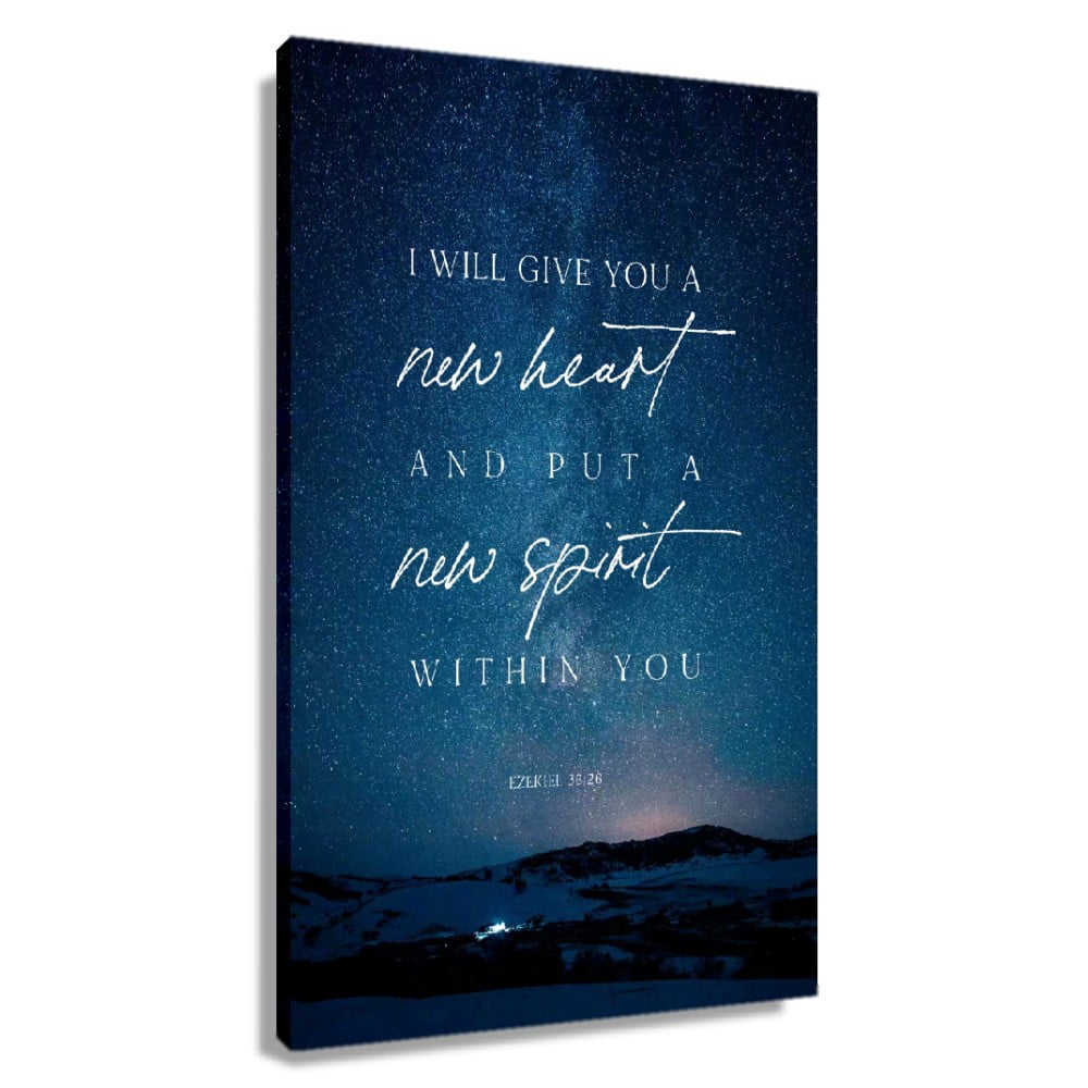 Ezekiel 36:26 Bible Verse 12x18 in Framed Wall Art, Scripture Poster ...