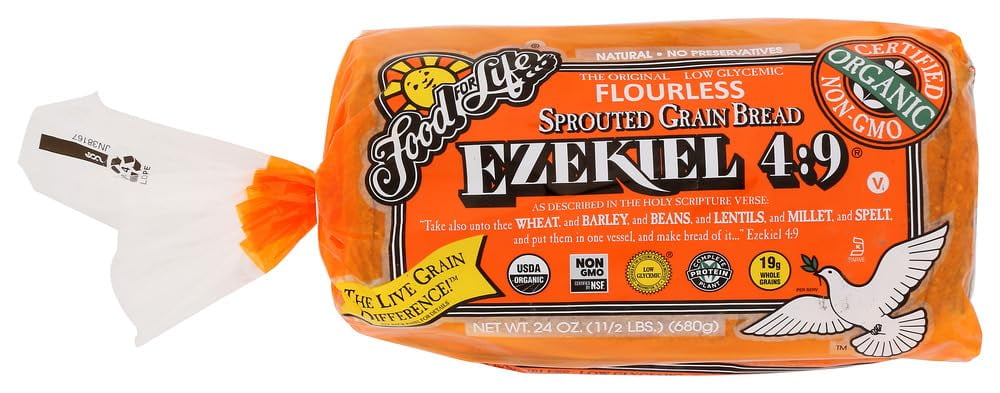 Ezekiel 4:9 Bread, Original Sprouted, Organic, 24oz (Pack of 2 ...