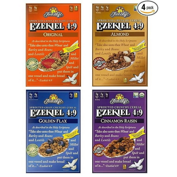 Ezekiel 4:9 Food For Life Organic Sprouted Whole Grain Cereal Variety ...