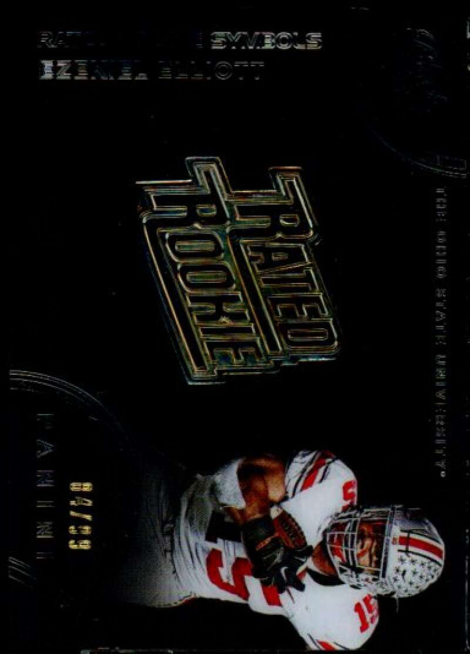 Ezekiel Elliott 2016 Black Gold Collegiate Rated Rookie Symbols White ...