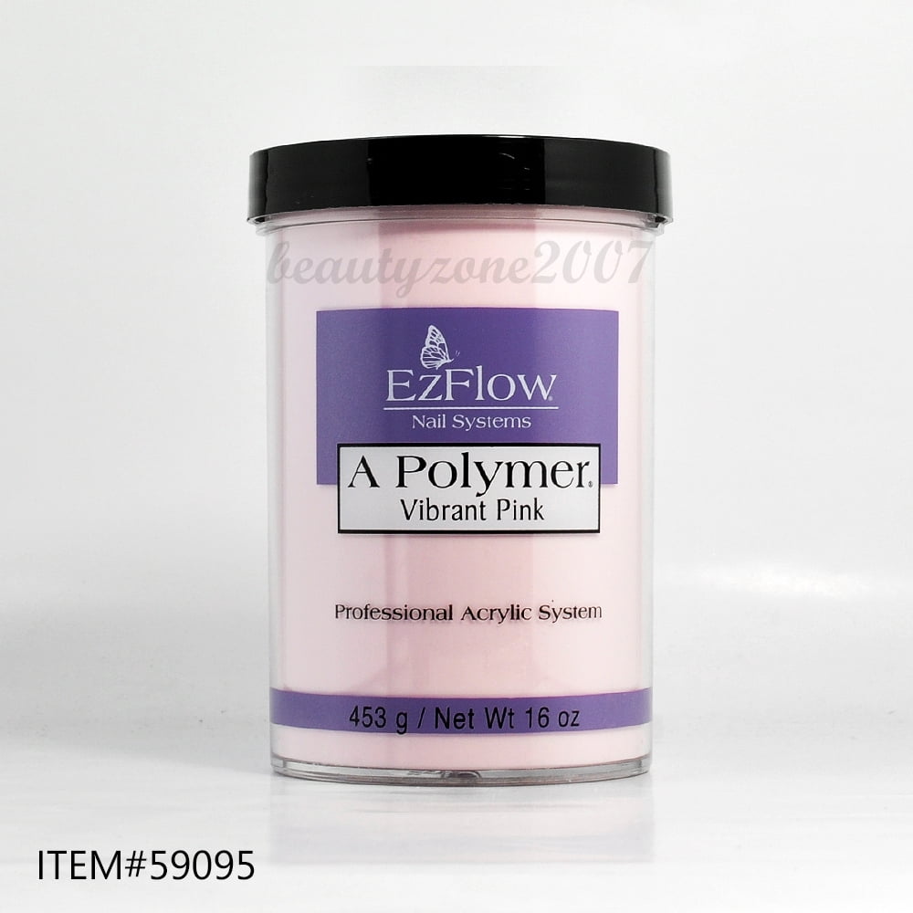 Ezflow Professional Nail Acrylic Powder - Vibrant Pink 16oz - Walmart.com