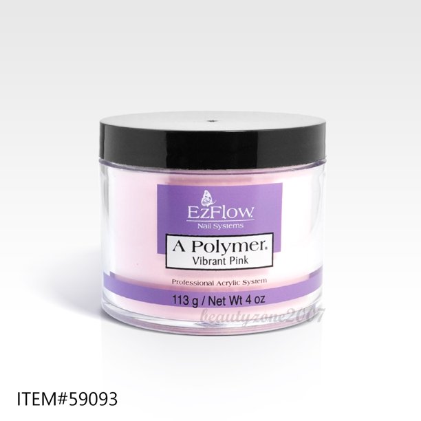 Ezflow Professional Nail Acrylic Powder - Vibrant Pink 4oz #59093 ...
