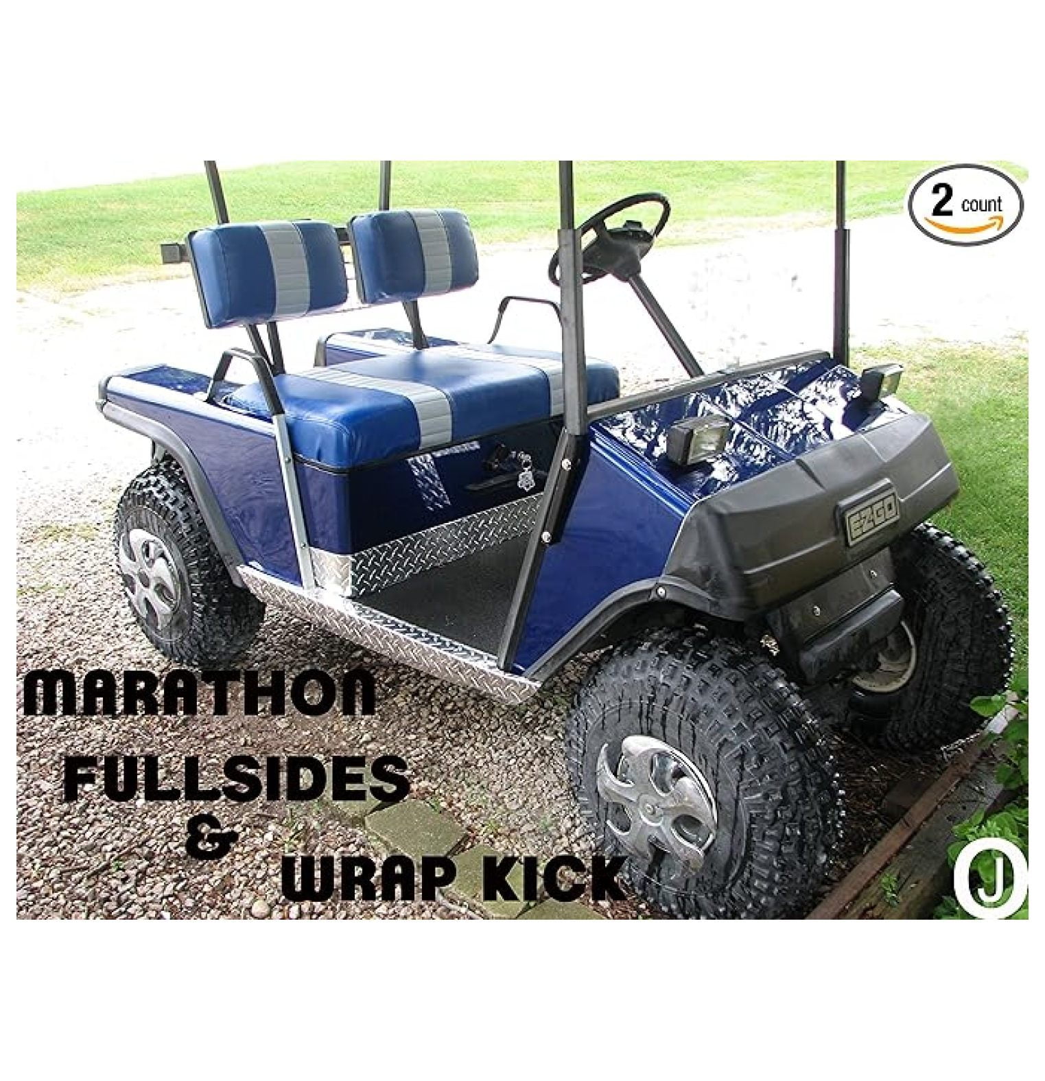 Ezgo Marathon Golf Cart Plate Side Rockers and Wrap Kick Set - Walmart.com