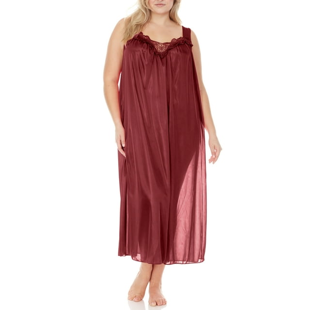 Ezi Nightgowns for Women - Soft & Breathable Satin Night Gowns for ...