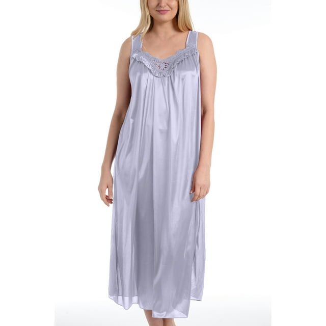 Ezi Nightgowns for Women - Soft & Breathable Satin Night Gowns for ...