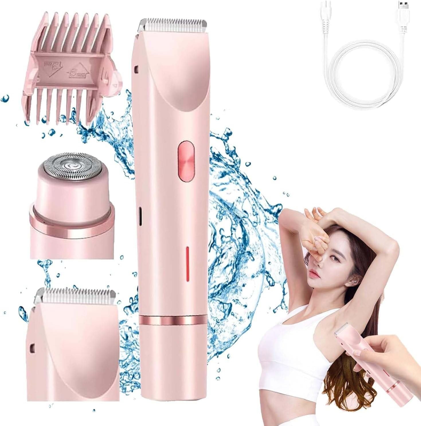 Ezme Razor, The Trimmie 2.0 by Ezme, Ezme Electric Shaver, Ezme Bikini Trimmer, 2 in 1 Electric ...
