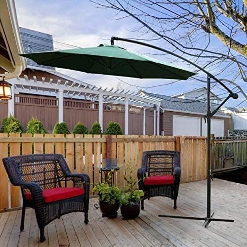Ezone 10 ft Patio Umbrella Offset Hanging Folding Sun Shade Cantilever ...