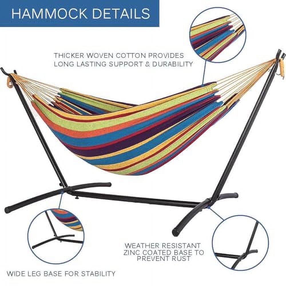 Ezone Adjustable Hammock Bed with Space Saving Steel Stand - Portable, Easy Set Up Indoor ...