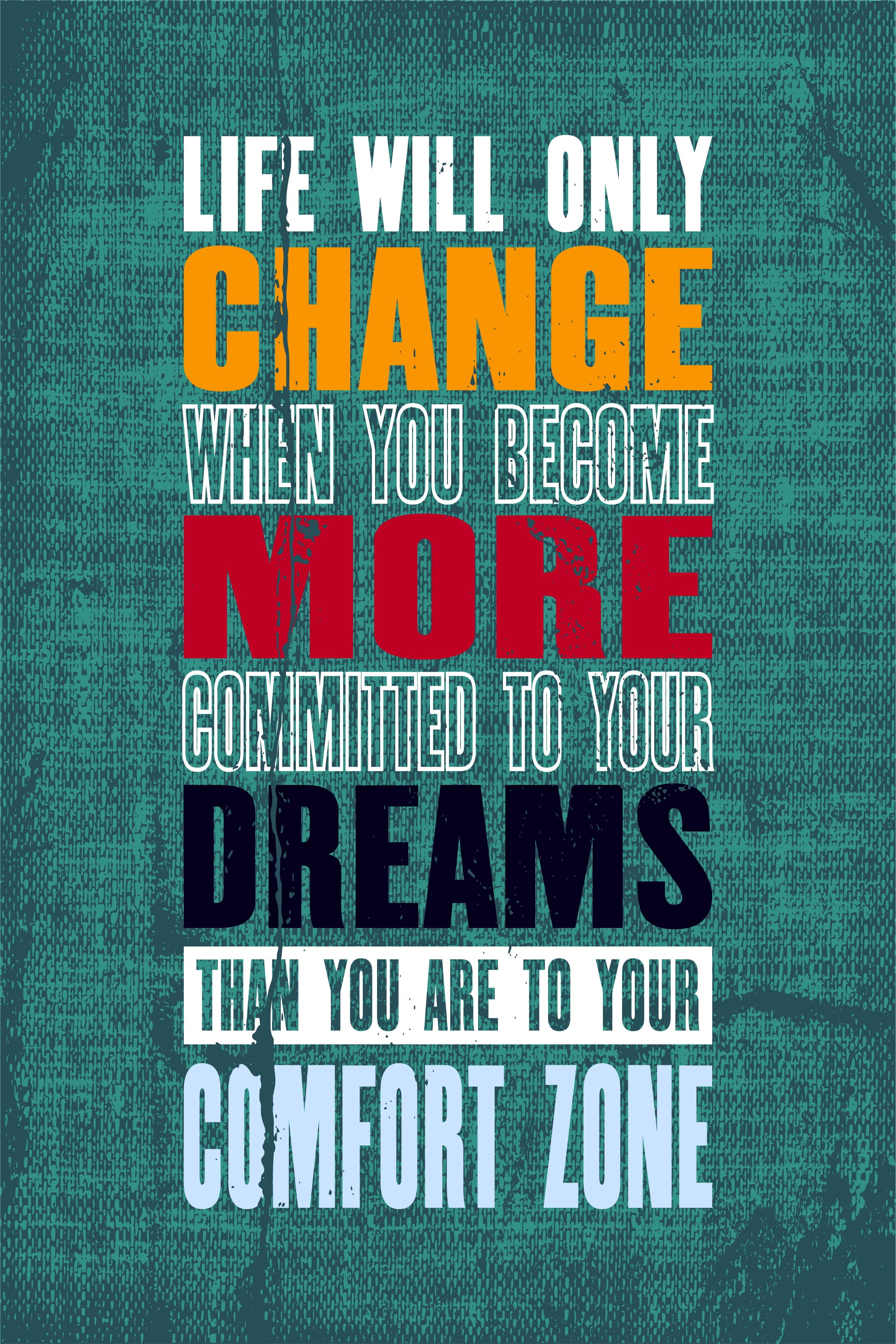Ezposterprints 24X36 'CHANGE-MORE-DREAMS' Motivational Poster for Home ...