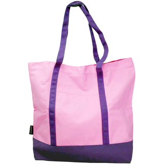 Day-Timer® Pink Ribbon Canvas Tote, Reversible, 13 X 6 X 15, Black/pink ...