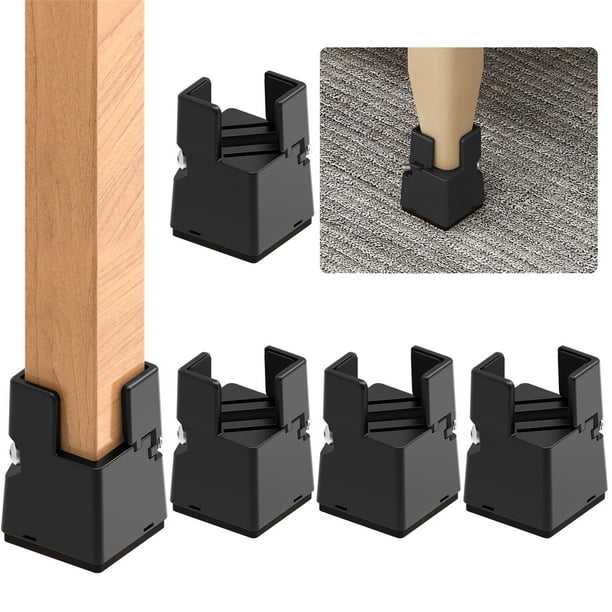 Ezprotekt 4Pack Adjustable Furniture Risers Screw Clamp,Bed Risers ...