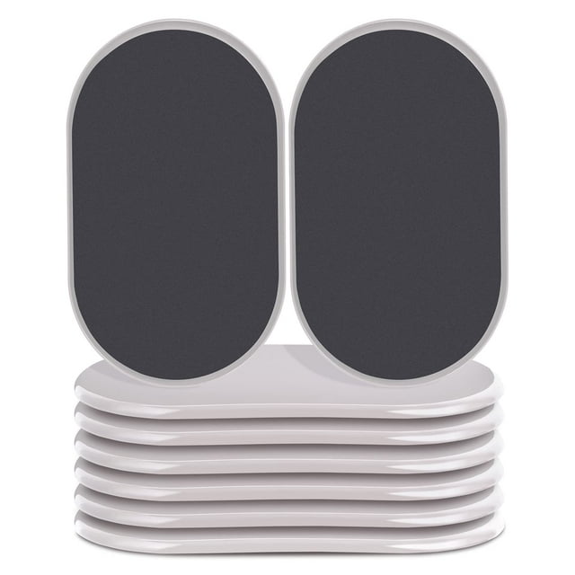 "Ezprotekt 8 Pack Oval Furniture Sliders, 9 1/2"" x 5 3/4"" Plastic ...