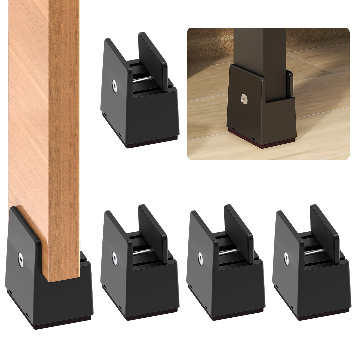 Mainstays Tall Bed Riser, Black, 7.25" - Walmart.com