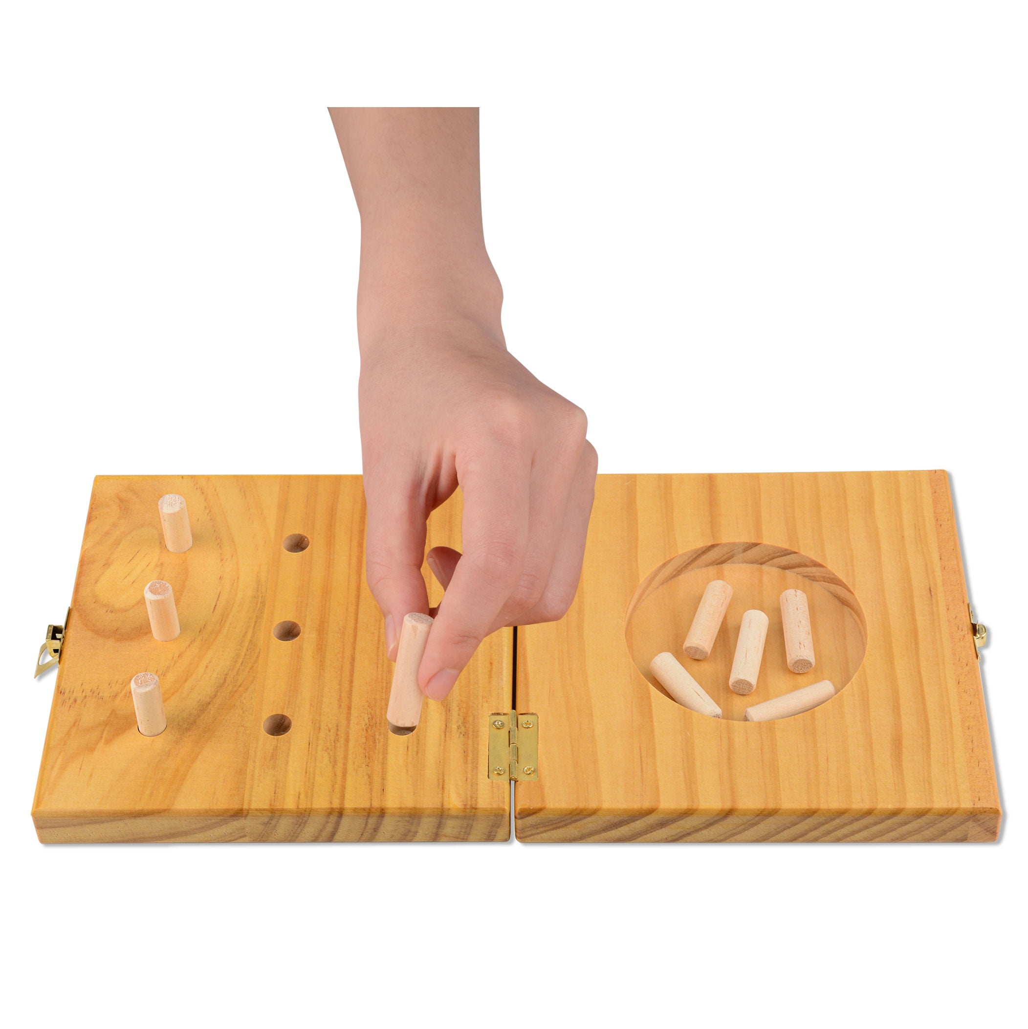 Eztrain 9 Hole Wooden Pegboard for Occupational Therapy - Walmart.com