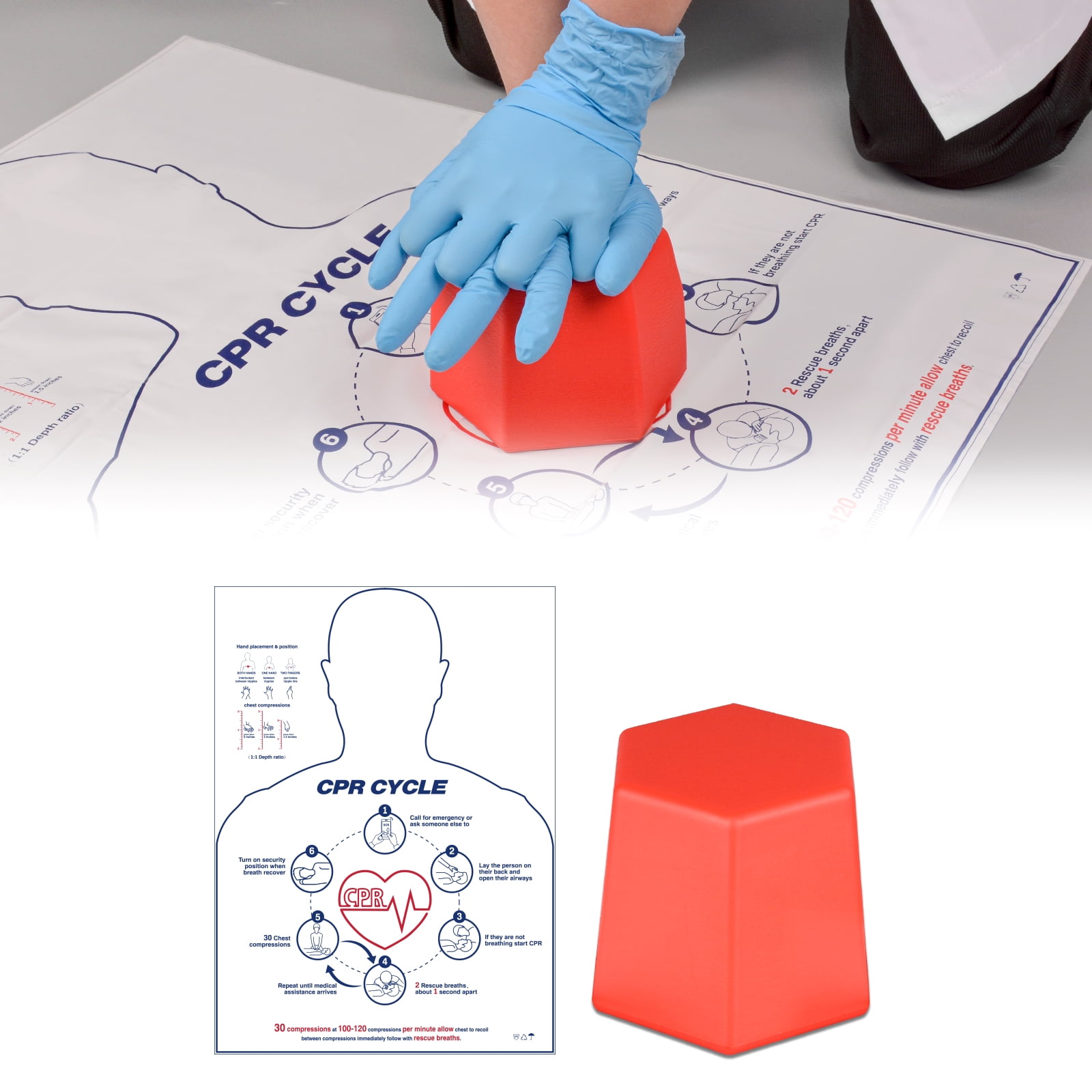 Eztrain CPR Training Model, Hands-only CPR Training Tool - Walmart.com