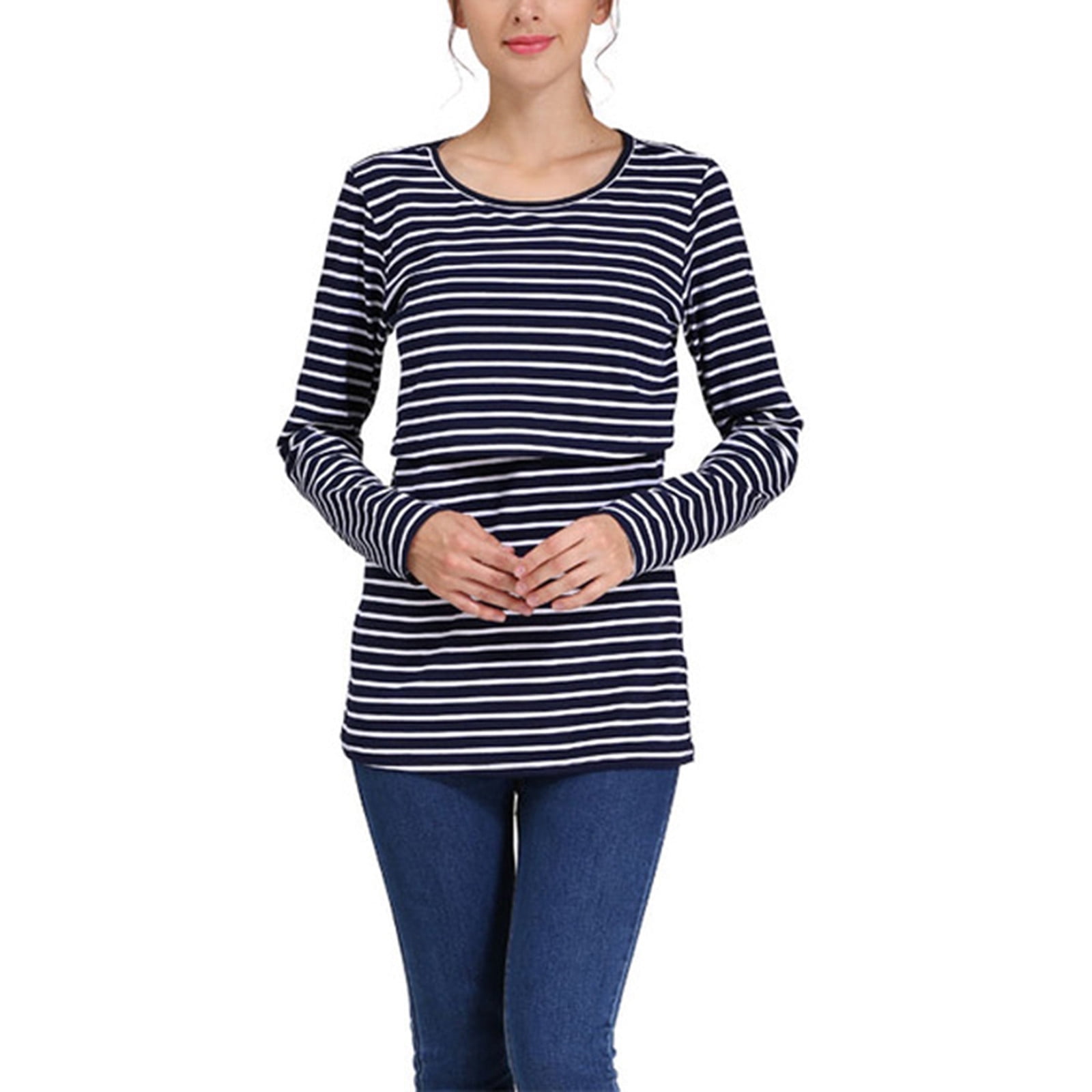 Ezubbcny Fall Maternity Clothes for Women Long Sleeve Loose Maternity ...