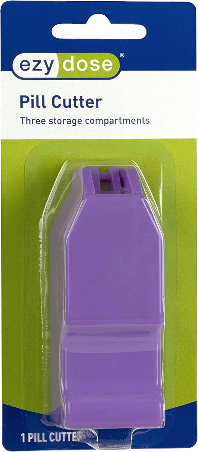 Ezy Dose Deluxe Tablet Cutter and Pill 3 Storage Compartments, Color ...