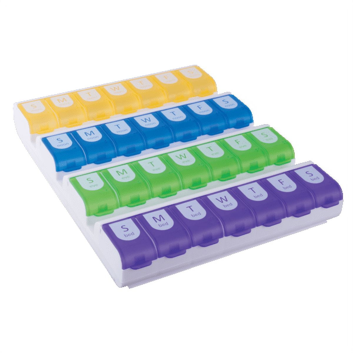 Ezy Dose Easy Fill Weekly (7-Day) Pill Organizer, 4 Times a Day Pill ...