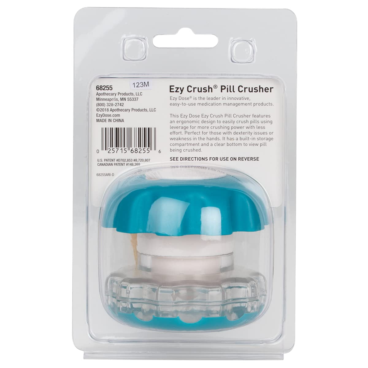 Ezy Dose Ezy Crush Pill Crusher Easy Grip Handle & Store Pills, Pack of 2 - Walmart.com