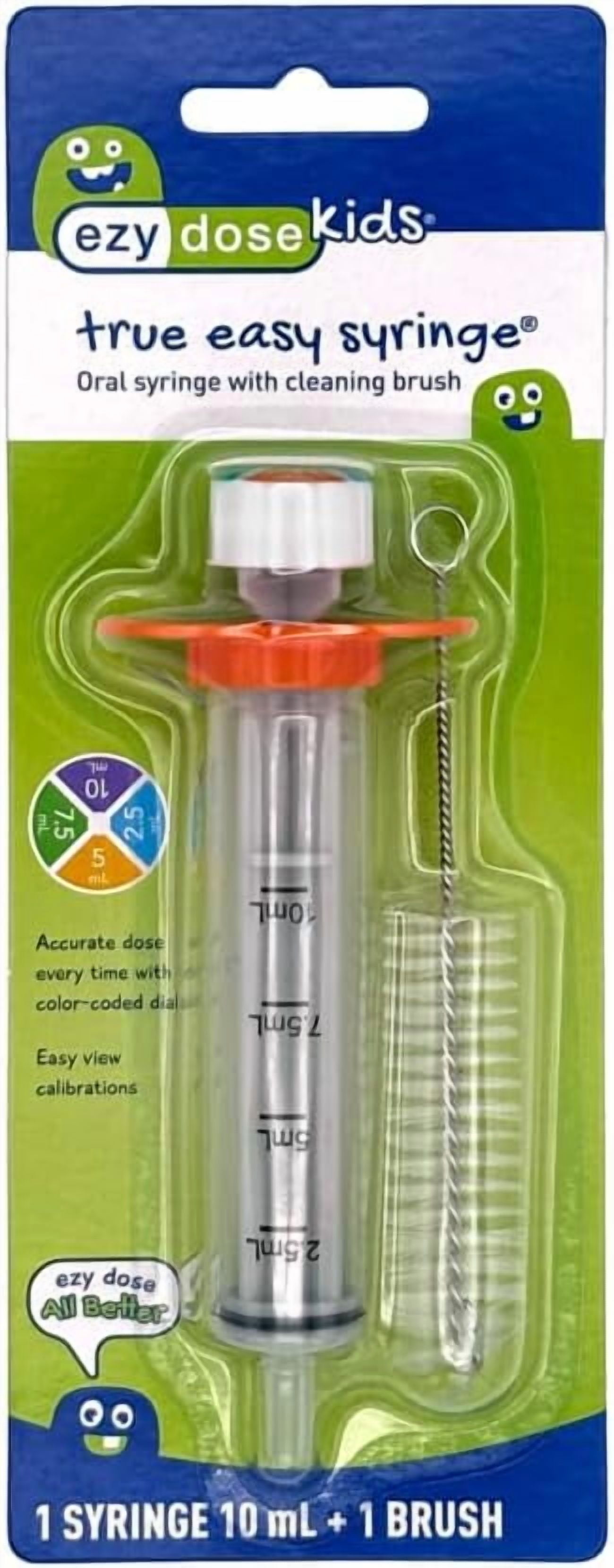 Ezy Dose Kids Baby Oral Syringe & Dispenser with Cleaning Brush, 1 Ea ...