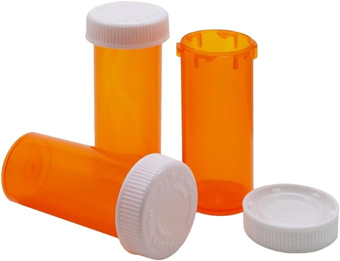 Ezy Dose Pill, Medicine, Vitamin Container & Vial, 8 Dram Storage ...