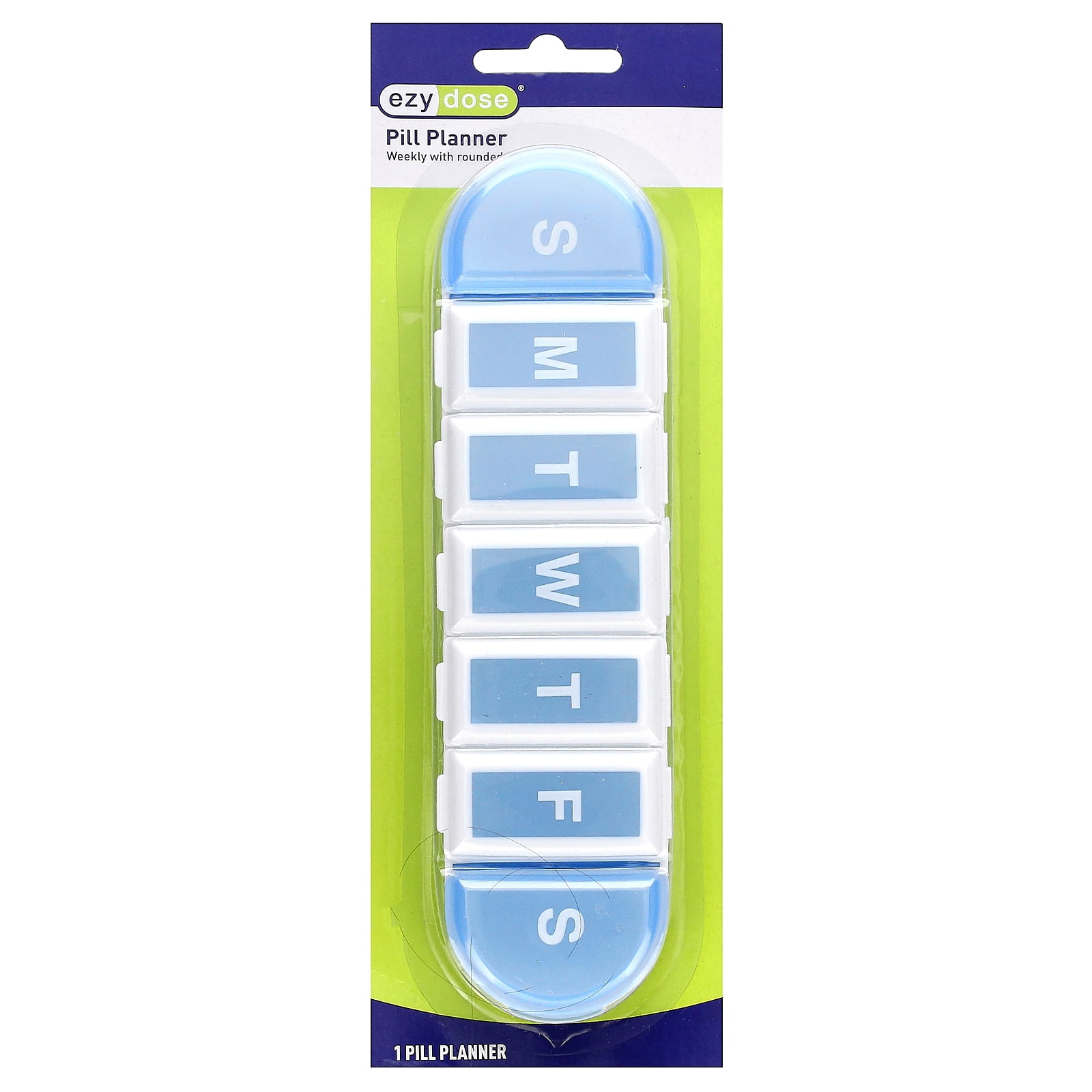 Ezy Dose Pill Planner, Weekly with Rounded, 1 Pill Planner HSA/FSA ...