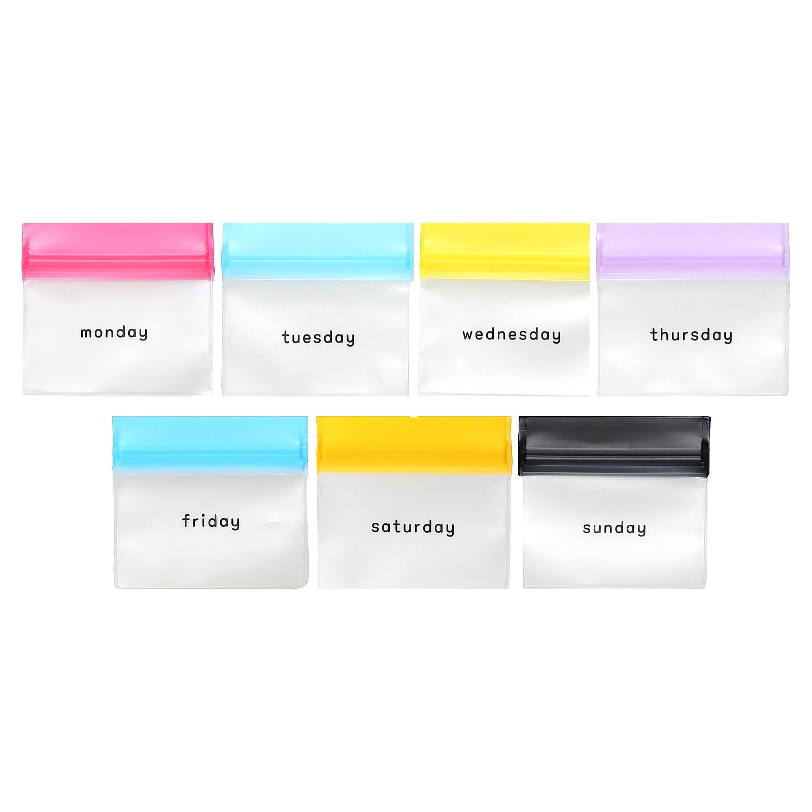 Ezy Dose Reusable Weekly Pill Pouch Set, Labeled, Multi-Color - Walmart.com