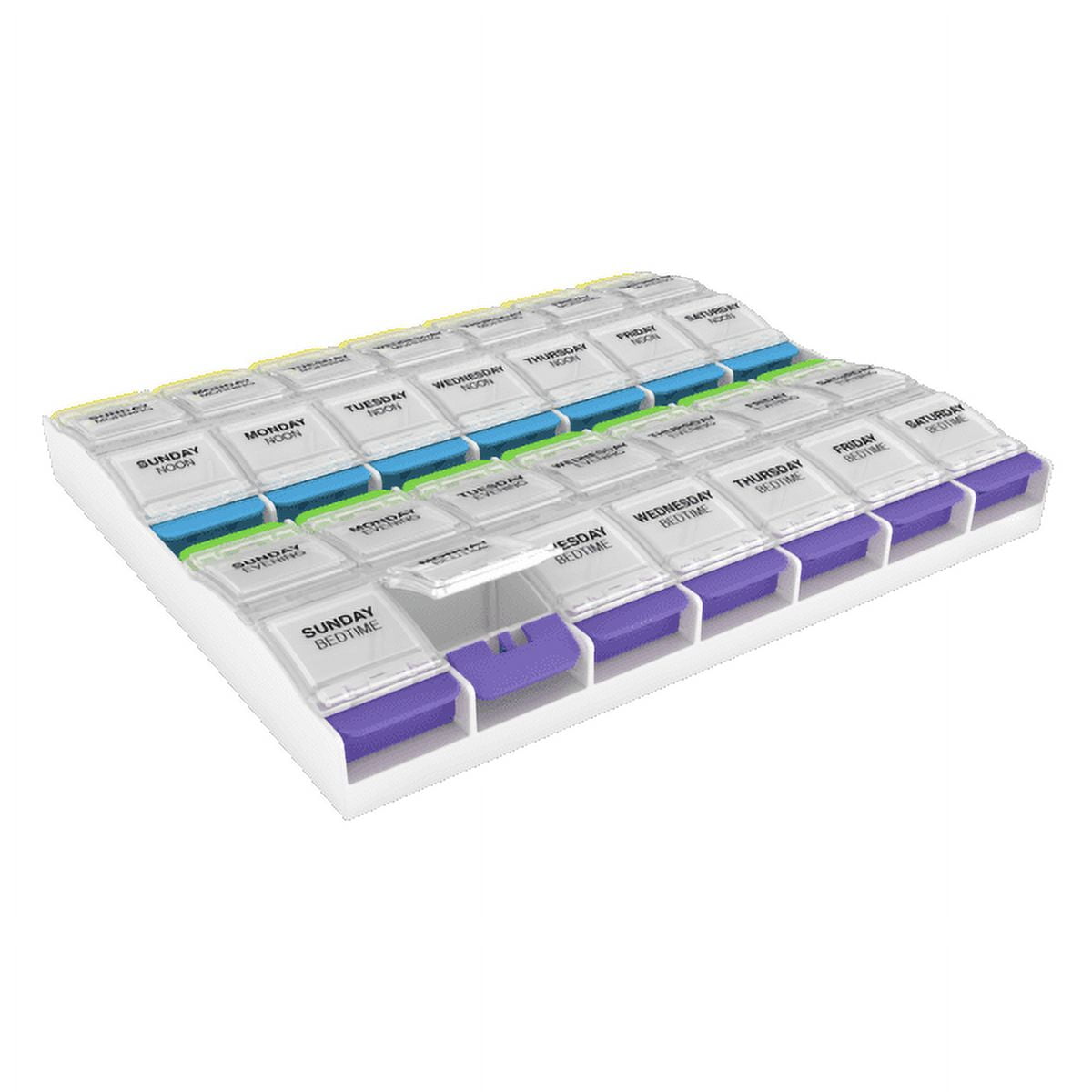 Ezy Dose Weekly (7-Day) Pill Organizer, 4 Times a Day Pill Planner ...