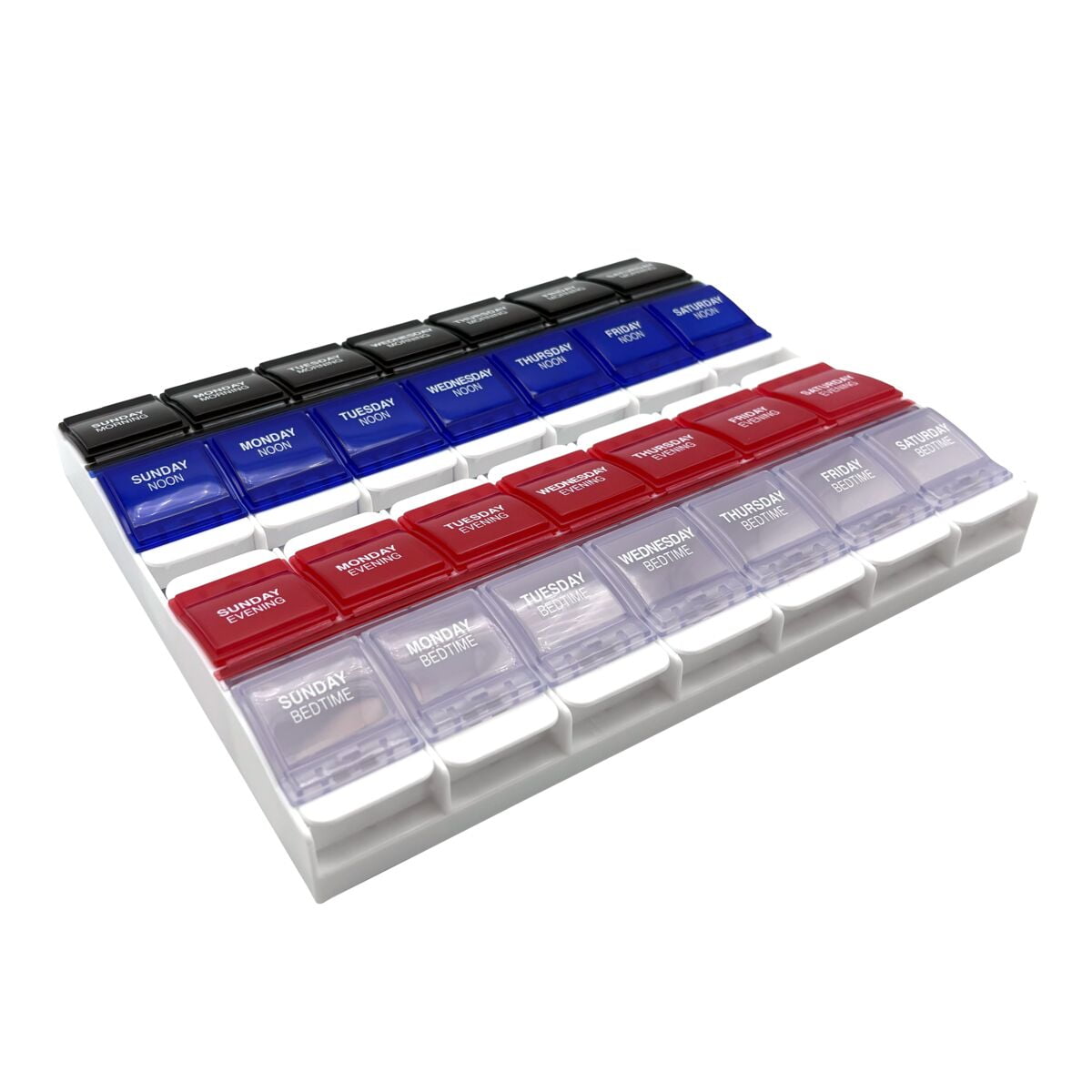 Ezy Dose Weekly (7-Day) Pill Organizer with Push Button Compartments ...